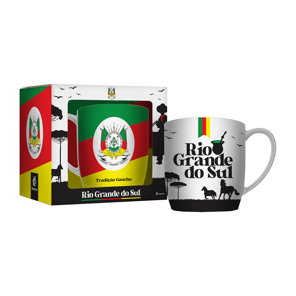 Caneca Urban Brasfoot Rio Grande do Sul 300ml, Porcelana - 13059 ...