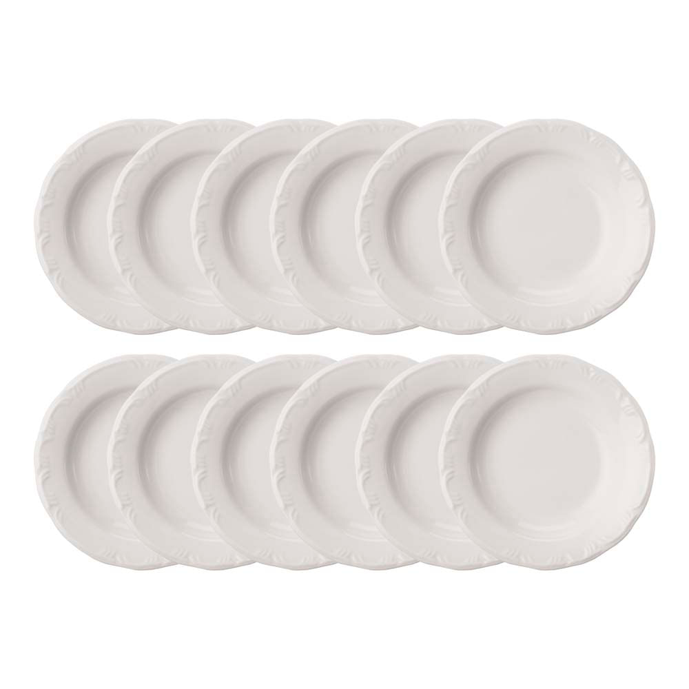Conjunto de 12 Pratos Fundos 23cm Schmidt Pomerode, Porcelana - Lojas ...