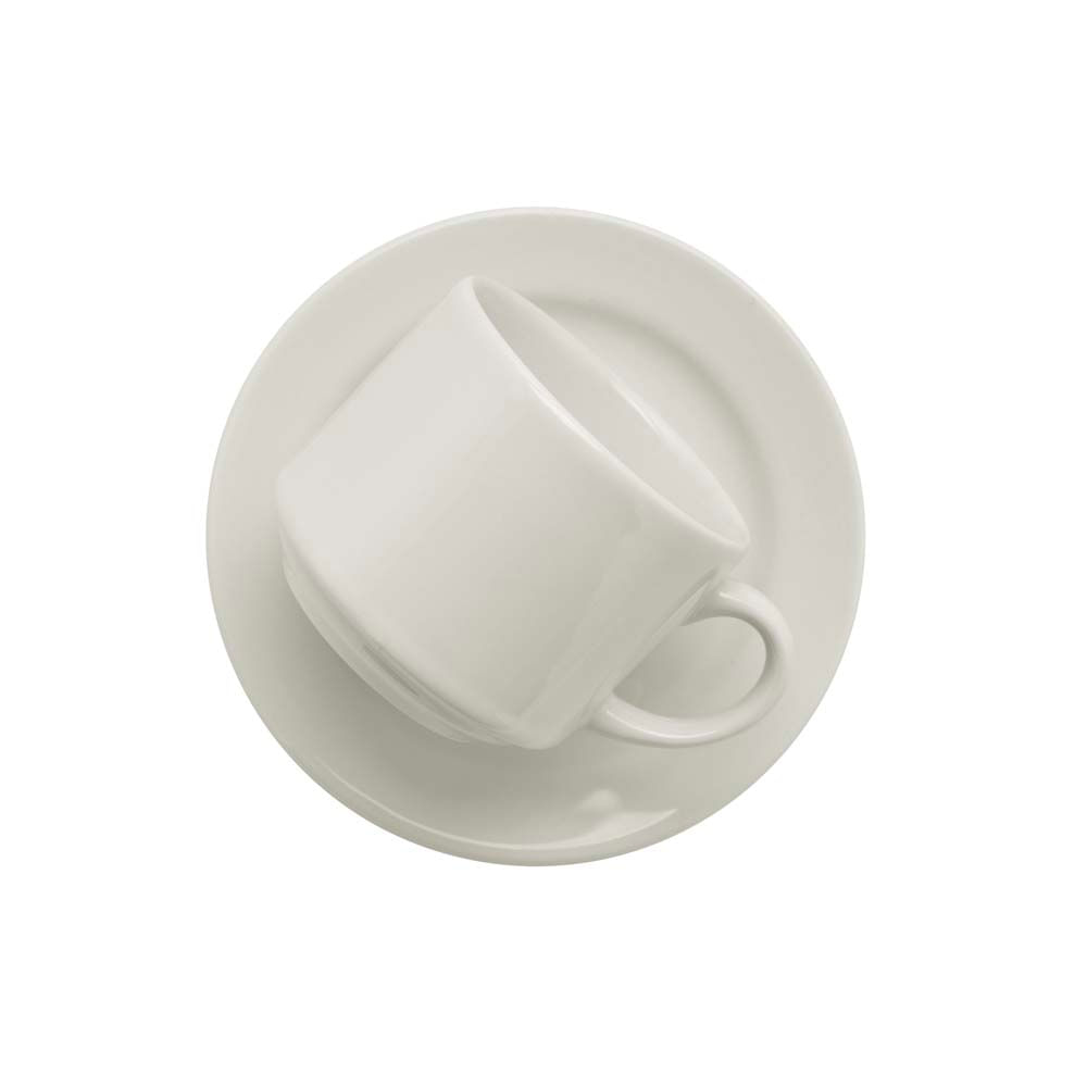 Conjunto de 4 Xícaras com Pires 200ml Biona Donna Branco, Cerâmica ...