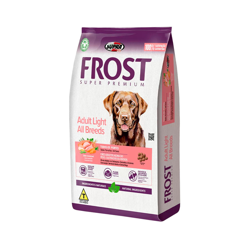 Ração Supra Frost Adult Light All Breeds 15kg - Lojas Afubra ...